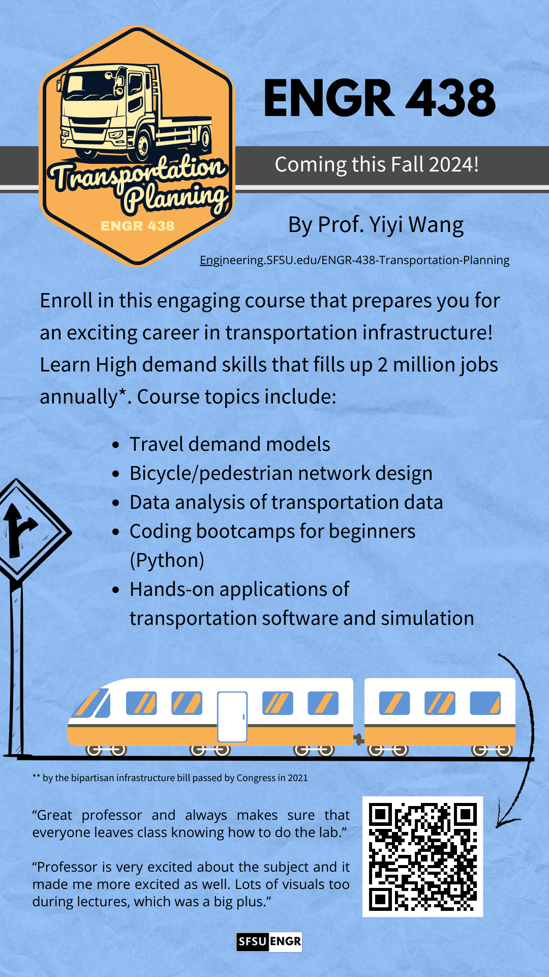 ENGR 438 Transportation Planning | School of Engineering